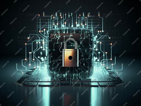Premium Ai Image Lock With Circuit Pattern Concept Of Data Security Cybersecurity Cyber