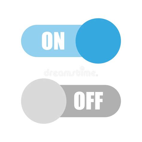 Flat Icon On And Off Toggle Switch Button Vector Format Stock Vector Illustration Of Concept