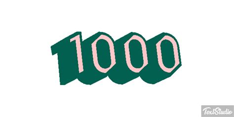 1000 Number Animated  Logo Designs
