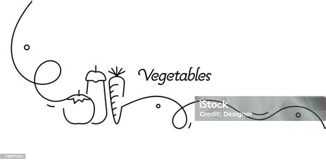 야채 아이콘의 하나의 연속 선 그리기입니다 단일 라인 벡터 일러스트 레이 션 0명에 대한 스톡 벡터 아트 및 기타 이미지 0명 개념 건강한 식생활 Istock