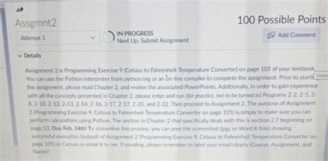 solved assignment 2 is programming exercise 9 celsius to
