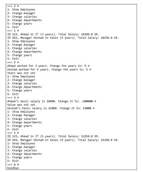 Solved Employee Id Int Name String Department