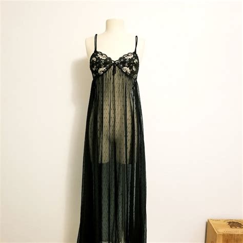 Sheer Nightgown Negligee Etsy