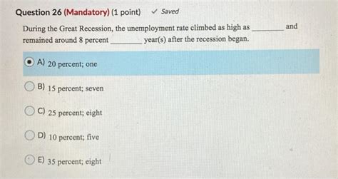 solved question 26 mandatory 1 point saved during the