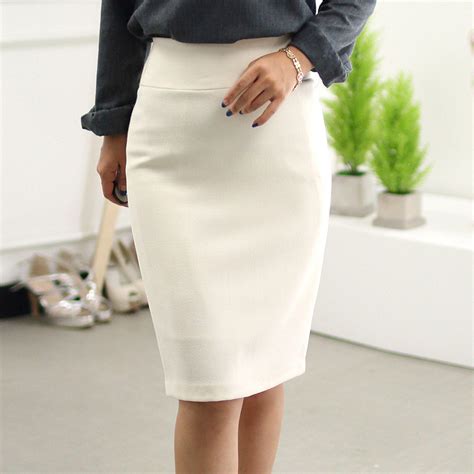 어반베이직 오피스룩 기본 H라인 미디 정장 스커트