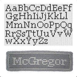 Alphabet Styles For Lace Filet Crochet Doilies