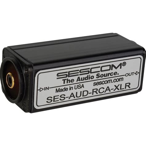 Sescom Channel Rca To Xlr Unbalanced To Ses Aud Rca Xlr B H