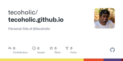 GitHub Tecoholic Tecoholic Github Io Personal Site Of Tecoholic