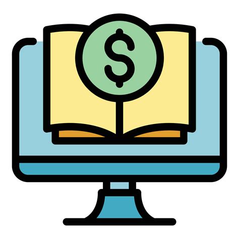 Computer Book Restructuring Icon Color Outline Vector 15041830 Vector Art At Vecteezy