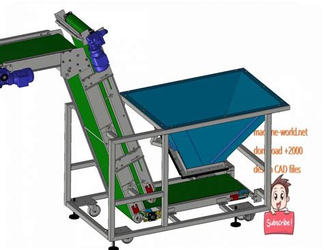 Industrial 3d Model Powder Conveyor Belt Machine World