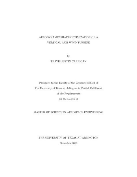 AERODYNAMIC SHAPE OPTIMIZATION OF A VERTICAL AXIS