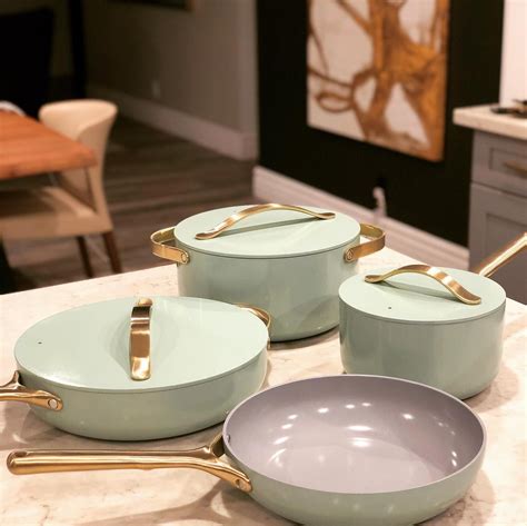 Caraway Home 12 Piece Olive Green Ceramic Non Stick Cookware Set With