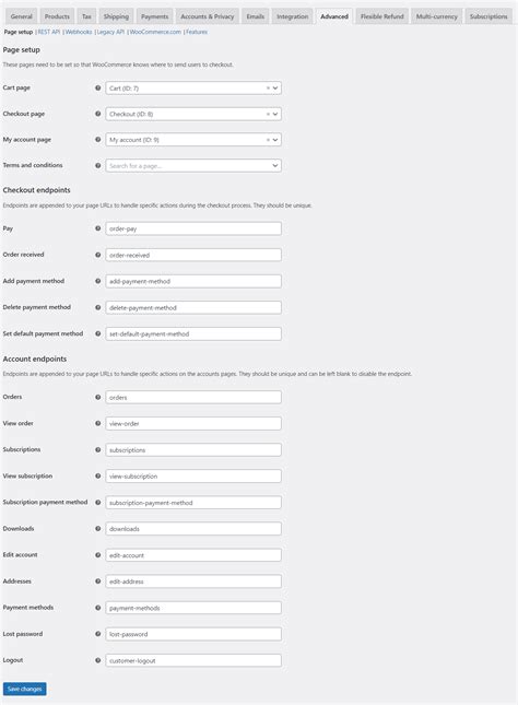 WooCommerce Checkout Page Settings Missing Options Errors
