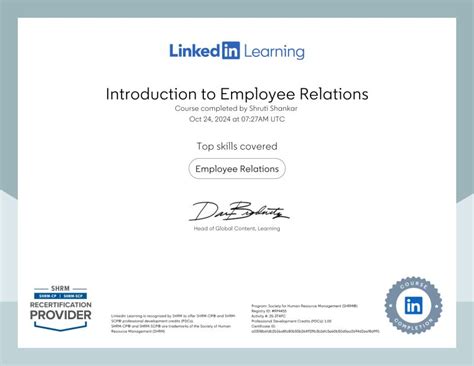 Shruti Shankar On Linkedin Certificate Of Completion 10 Comments