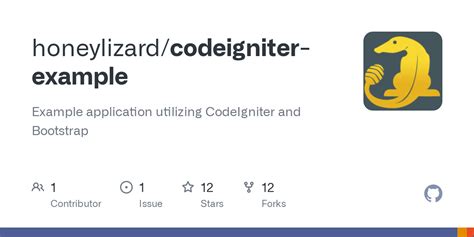 github honeylizard codeigniter example example application utilizing