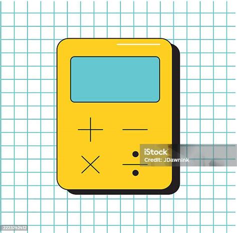 학교로 돌아 가기 수학 수업을위한 다채로운 계산기 아이콘 줄이 그어진 종이에 0명에 대한 스톡 벡터 아트 및 기타 이미지 0명 개념 계산기 Istock