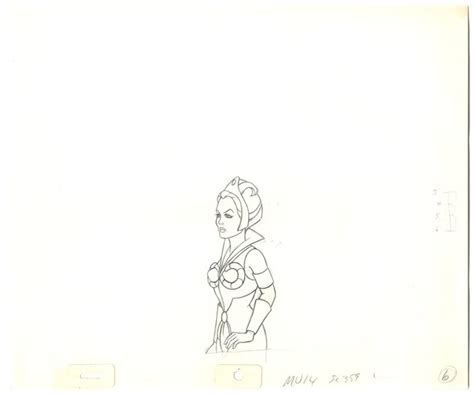 He Manshe Ra Masters Of The Universe Teela Animation Pencil Art £1000