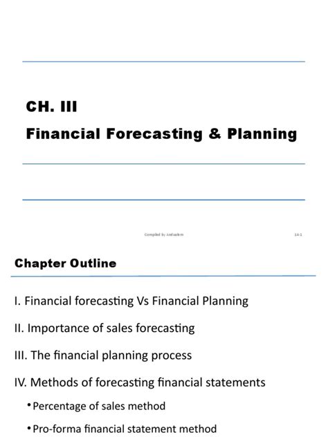 Fm Ii Chapter 03 Financial Planning And Forecasting Pdf