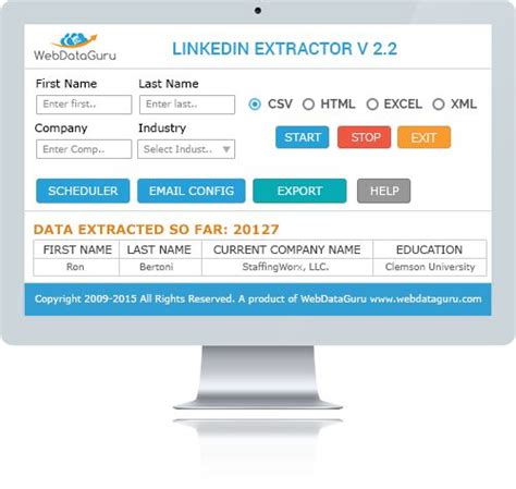 linkedin data extractor extracting contact details and company