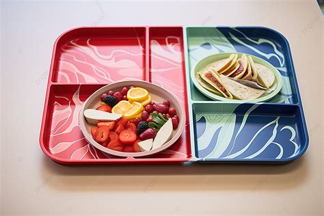 테이블에 앉아 있는 4개의 음식 서빙 트레이 높은 해상도 과일 운 배경 일러스트 및 사진 무료 다운로드 Pngtree