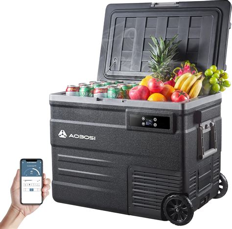 Aaobosi 55l Kompressor Kühlbox Kühlbox Auto Mit App Led Beleuchtung