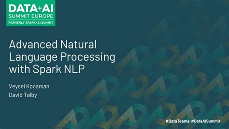 Advanced Natural Language Processing With Apache Spark Nlp Ppt