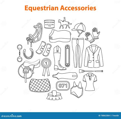 Equestrian Sport Equipment Stock Vector Illustration Of Horseshoe