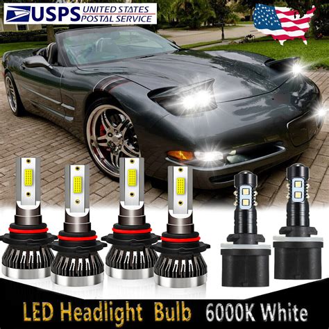 For Corvette C5 1997 2004 6000k Led Headlight Hilo Beam Fog Light