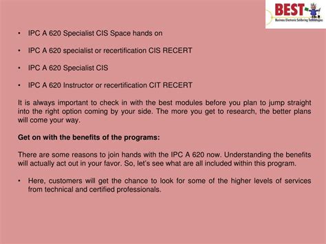 Ppt Ipc 620 Certification Everything You Need To Know Powerpoint