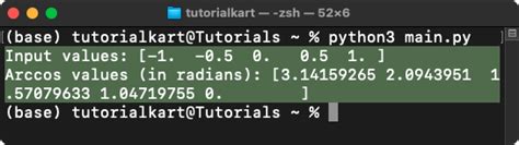 Numpy Arccos Trigonometric Inverse Cosine