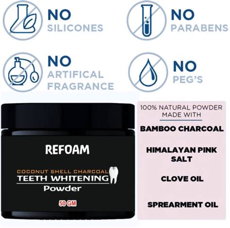 refoam 7 day result teeth whitening charcoal powder gutka stain