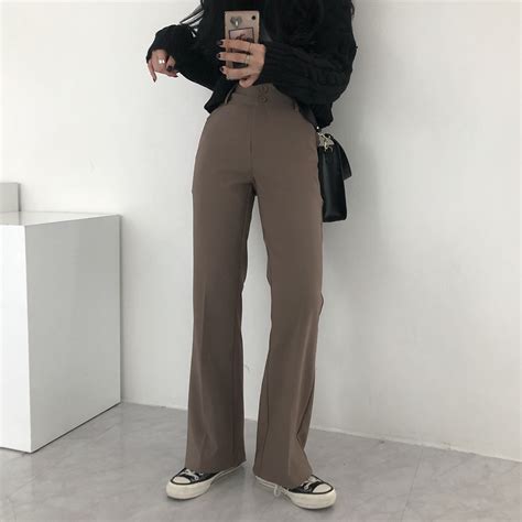 베이델리 내 키에 꼭 맞는 롱숏 두가지 기장 하이웨스트 투버튼 슬랙스