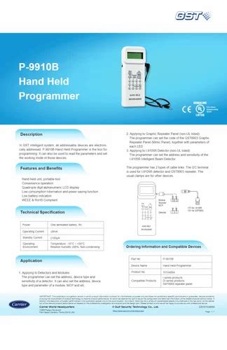Gst Fire Alarm P 9910b Hand Held Programmer At ₹ 12500piece In