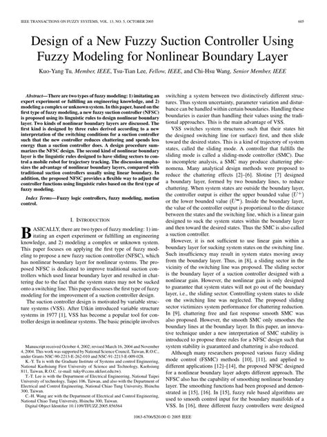 pdf design of a new fuzzy suction controller using fuzzy modeling for