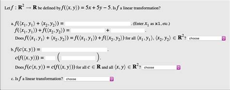 solved letf r r be defined by f x 9x 6 is f a linear