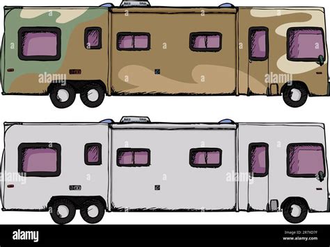 long generic recreational vehicle isolated over white stock vector image and art alamy