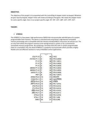Steppert Motor Interfacing With Specific Angle Entered Through Keypad PDF
