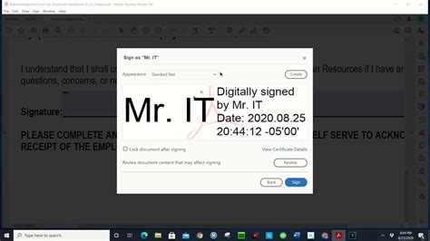 How To Create A Digital Signature And Sign A PDF Document YouTube