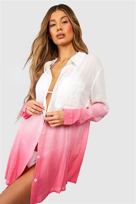 Stunning Ombre Oversized Beach Shirt For Women Angel Croshet