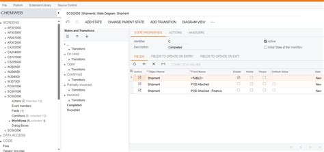 Enabled Disabled User Defined Fields On Shipment Screen When Status Is