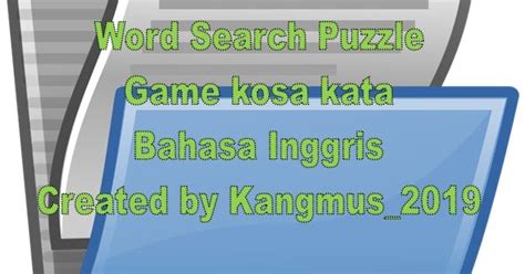 Game Kosa Kata Word Search Puzzle Tentang Profession Job BAHASA INGGRIS SMP MTs