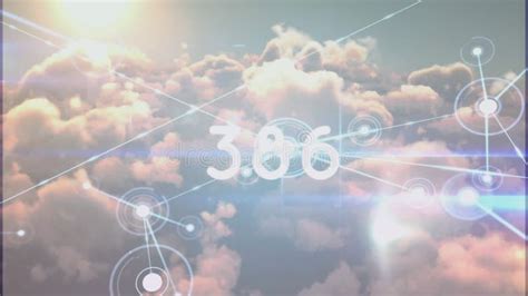 Animation Of Network Of Connections Over Clouds Stock Video Video Of Cloud Computer 255792421