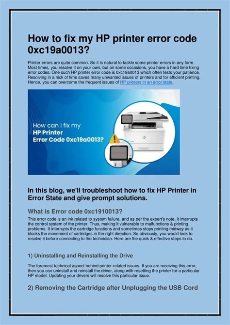 PPT Pdf How To Fix My HP Printer Error Code Xc A PowerPoint Presentation ID