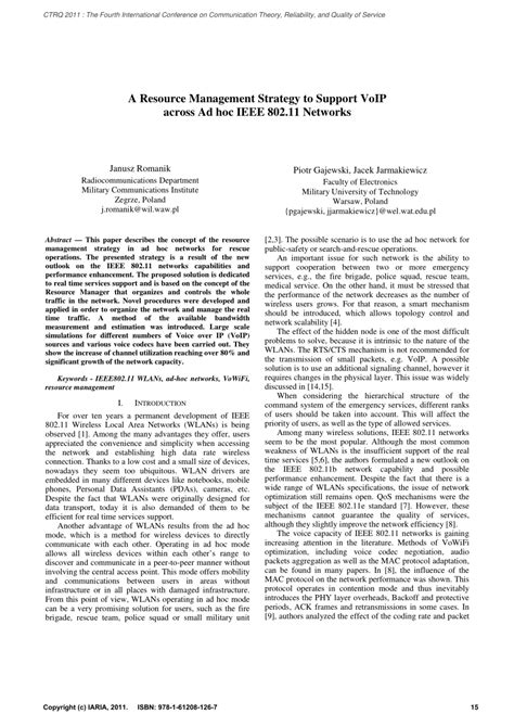 Pdf A Resource Management Strategy Based On The Available Bandwidth Estimation To Support Voip