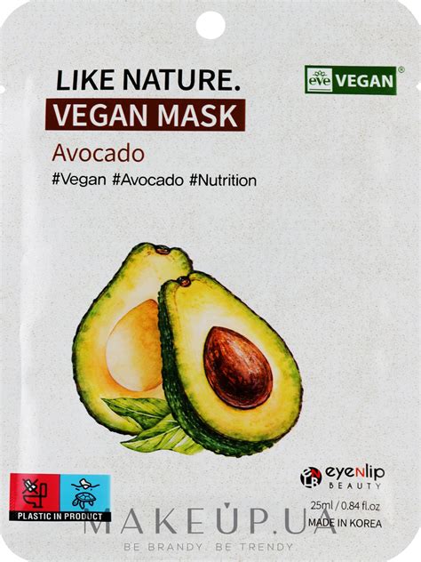 Eyenlip Like Nature Vegan Mask Avocado - Тканевая маска для лица с ...