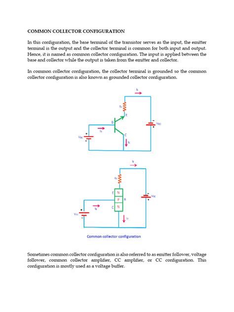 03 3 Common Collector Configuration Pdf Bipolar Junction Transistor Amplifier