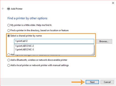 Adding Network Printers Windows 10