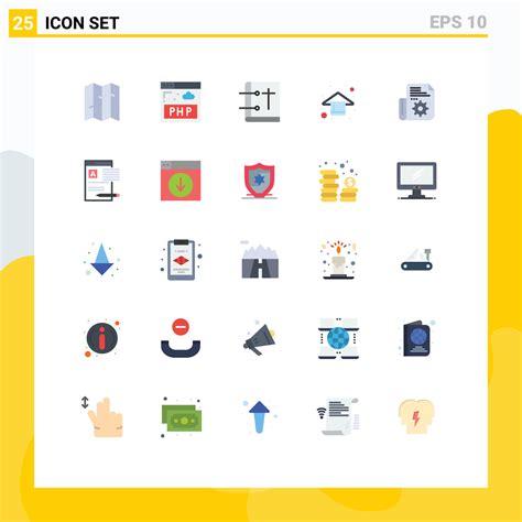 Group Of 25 Modern Flat Colors Set For Setting Document Church Towel Wardrobe Editable Vector