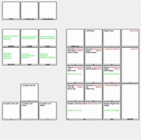 Keyboard Layout With Default Msfs 2024 Commands Für Microsoft Flight