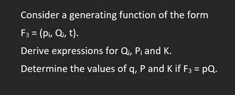solved consider a generating function of the